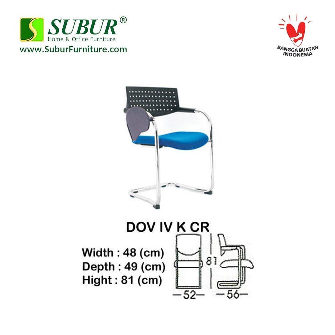 Kursi Kantor Indachi type Dov IV K CR | Subur Furniture Online Store