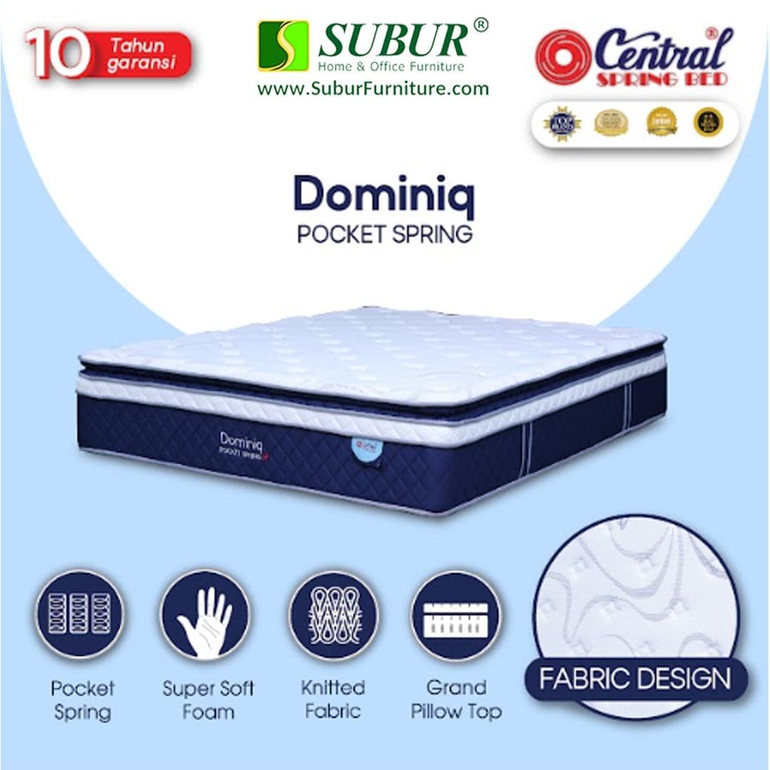 Springbed Central Dominiq Pocket Spring | Subur Furniture Online Store