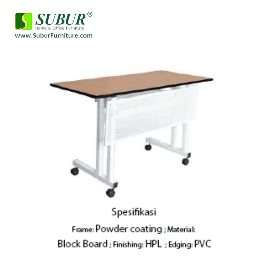 Meja Polaris IBM - Folding Table Modern Series-II + Steel Modesty | Subur Furniture Online Store
