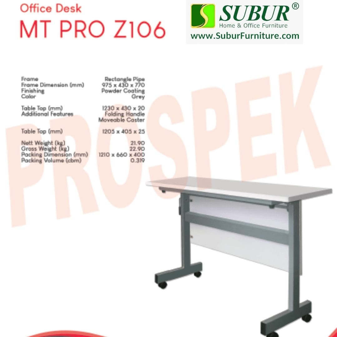 Meja Kantor Prospek type MT PRO Z106 | Subur Furniture Online Store